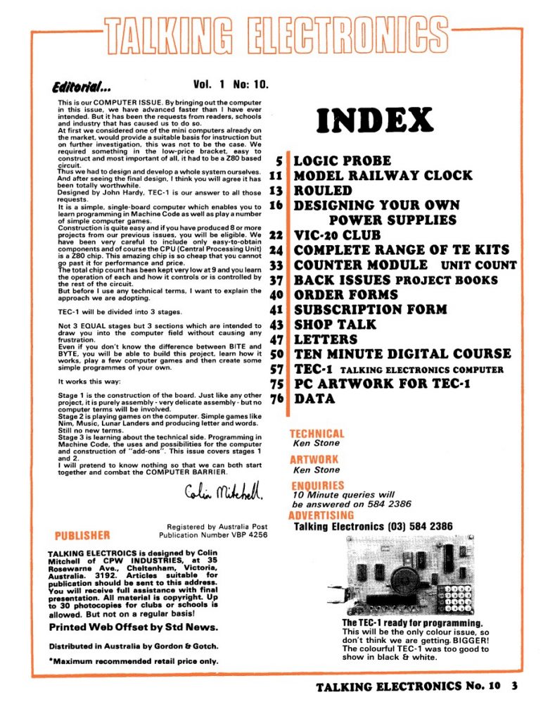 Talking Electronics and the Z80 – Retro Computing