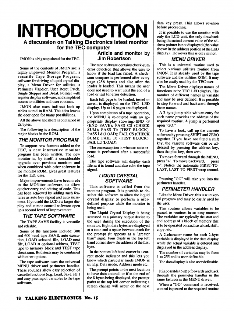 TEC-1 system ROMS – Retro Computing