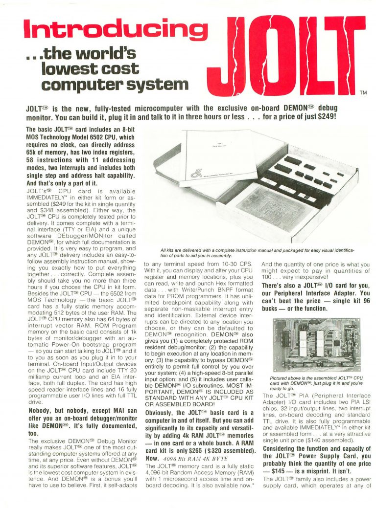 Jolt – Retro Computing