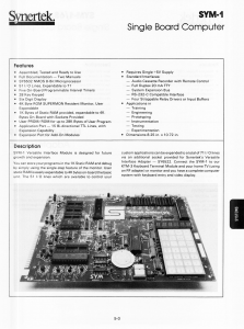 Synertek SYM-1 KTM – Retro Computing