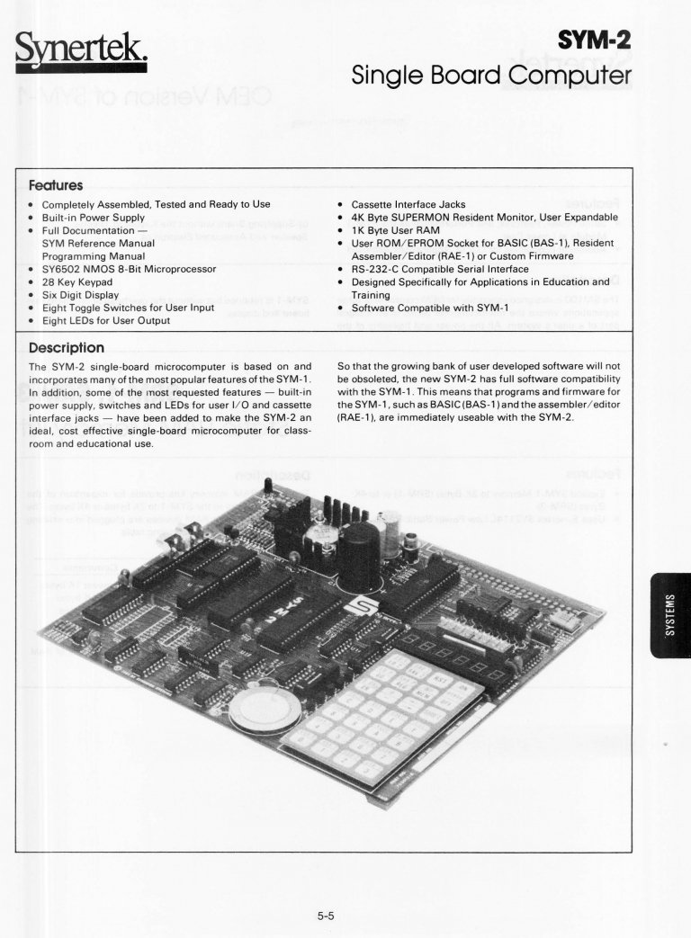 Synertek SYM-1 KTM – Retro Computing