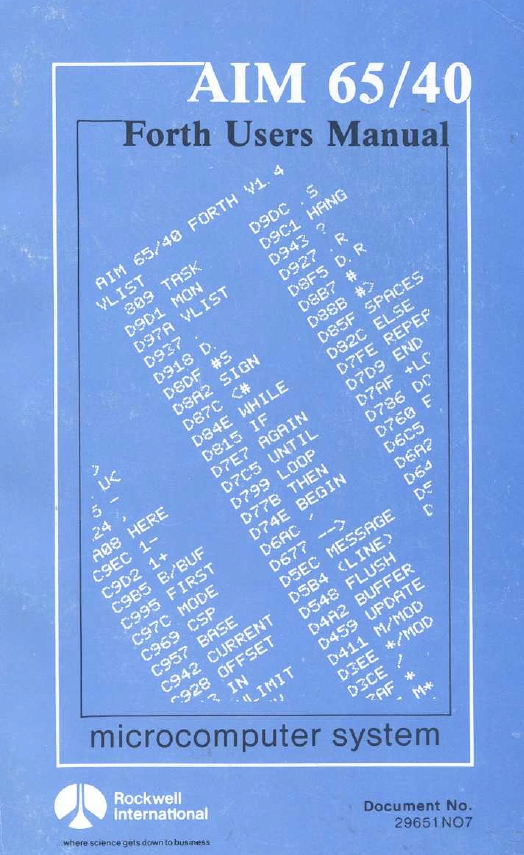 Forth for the AIM 65 – Retro Computing