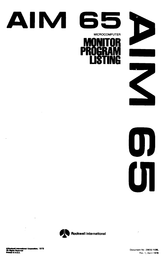 AIM 65 Software and ROMS – Retro Computing