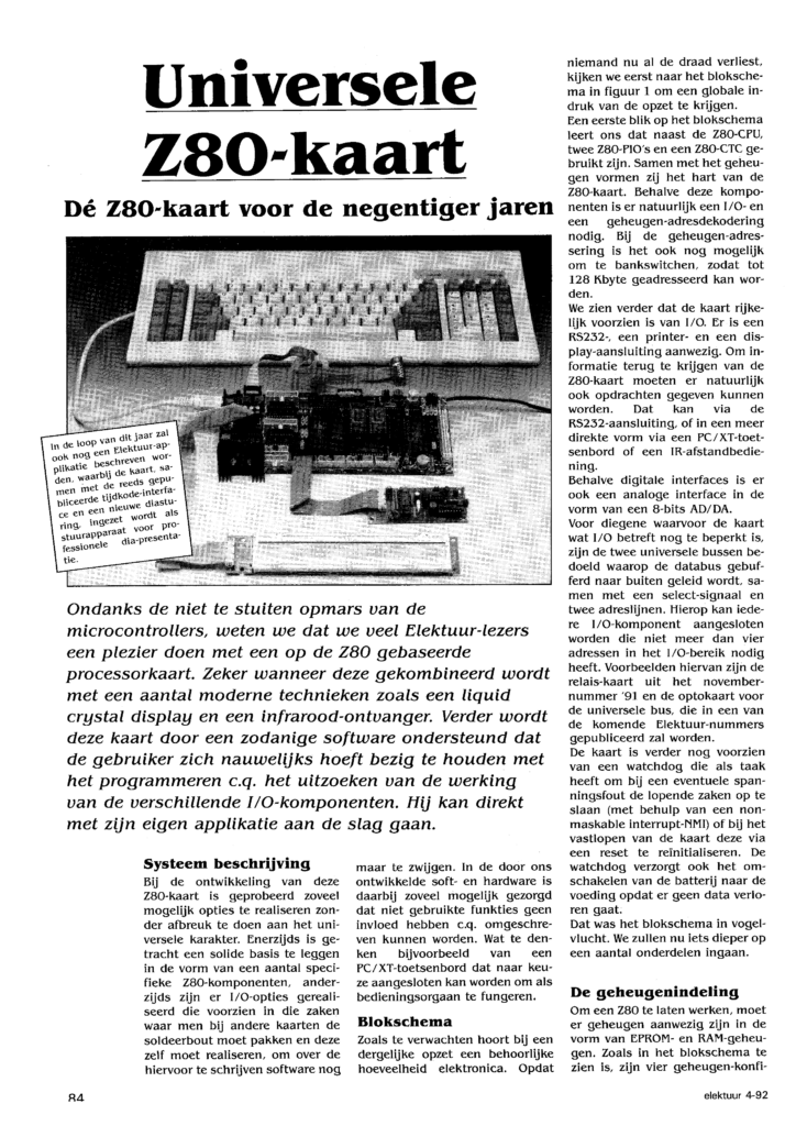 Multi-purpose Z80 card – Retro Computing