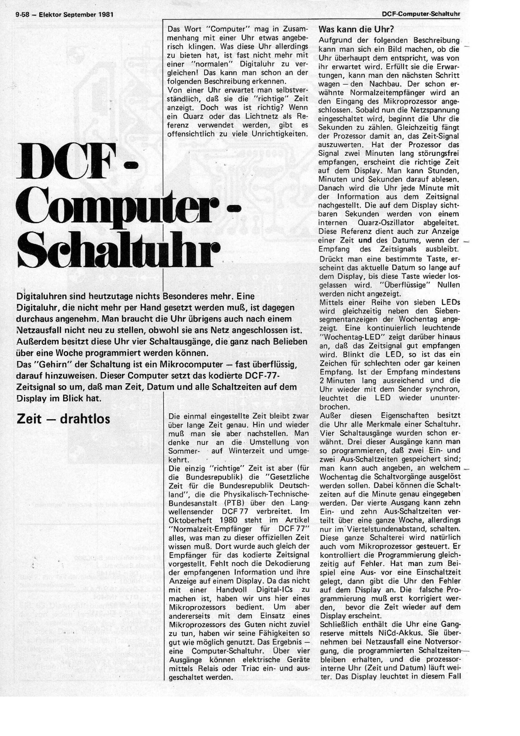 Elektor 6502 clock – Retro Computing