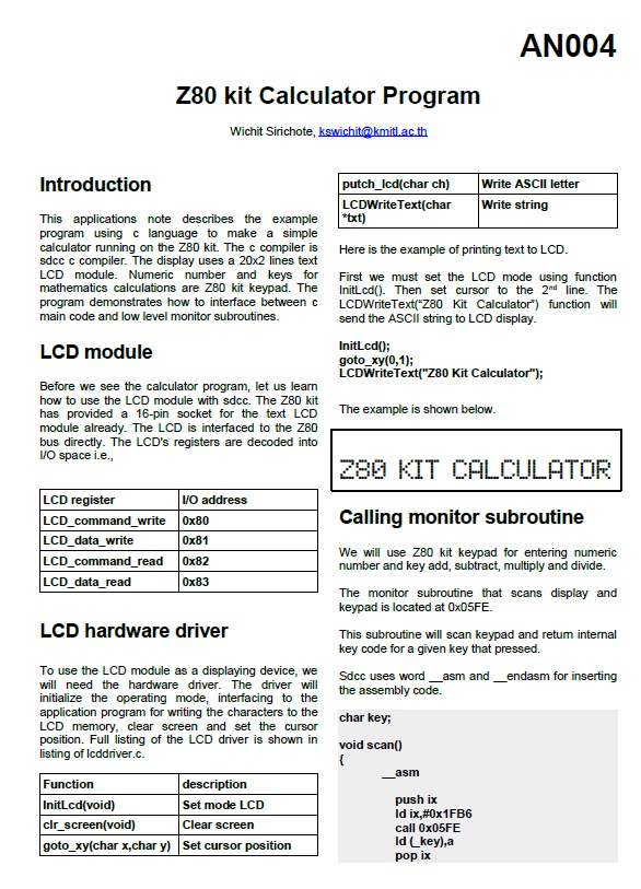 Z80 Microprocessor Kit Retro Computing
