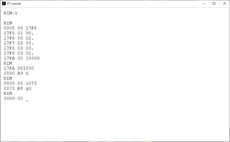 KIM-1 Simulator – Retro Computing