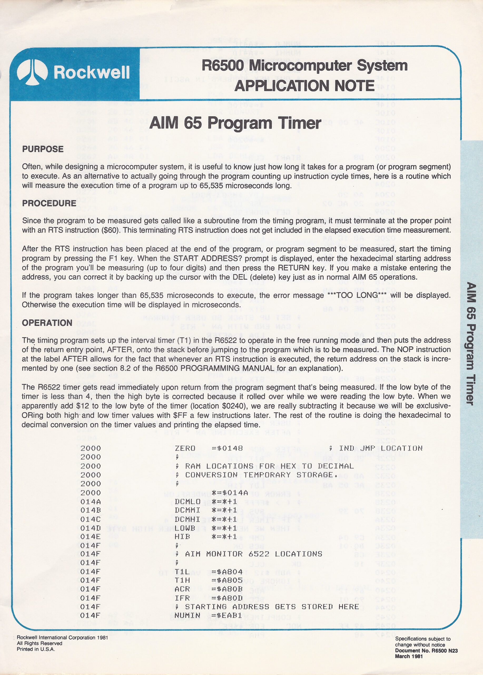 AIM 65 Software and ROMS – Retro Computing