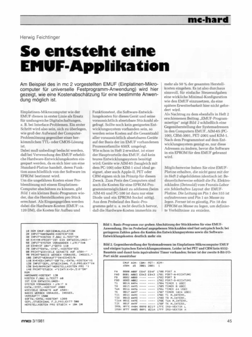 MC EMUF articles, Sonderheft, Book – Retro Computing