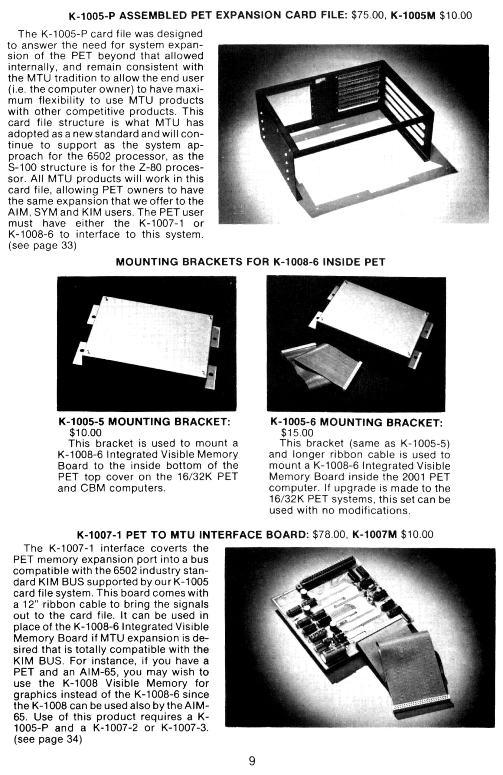 MTU Commodore PET products – Retro Computing