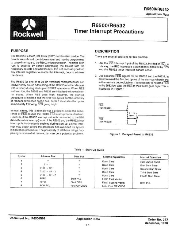 RIOT 653X datasheets – Retro Computing