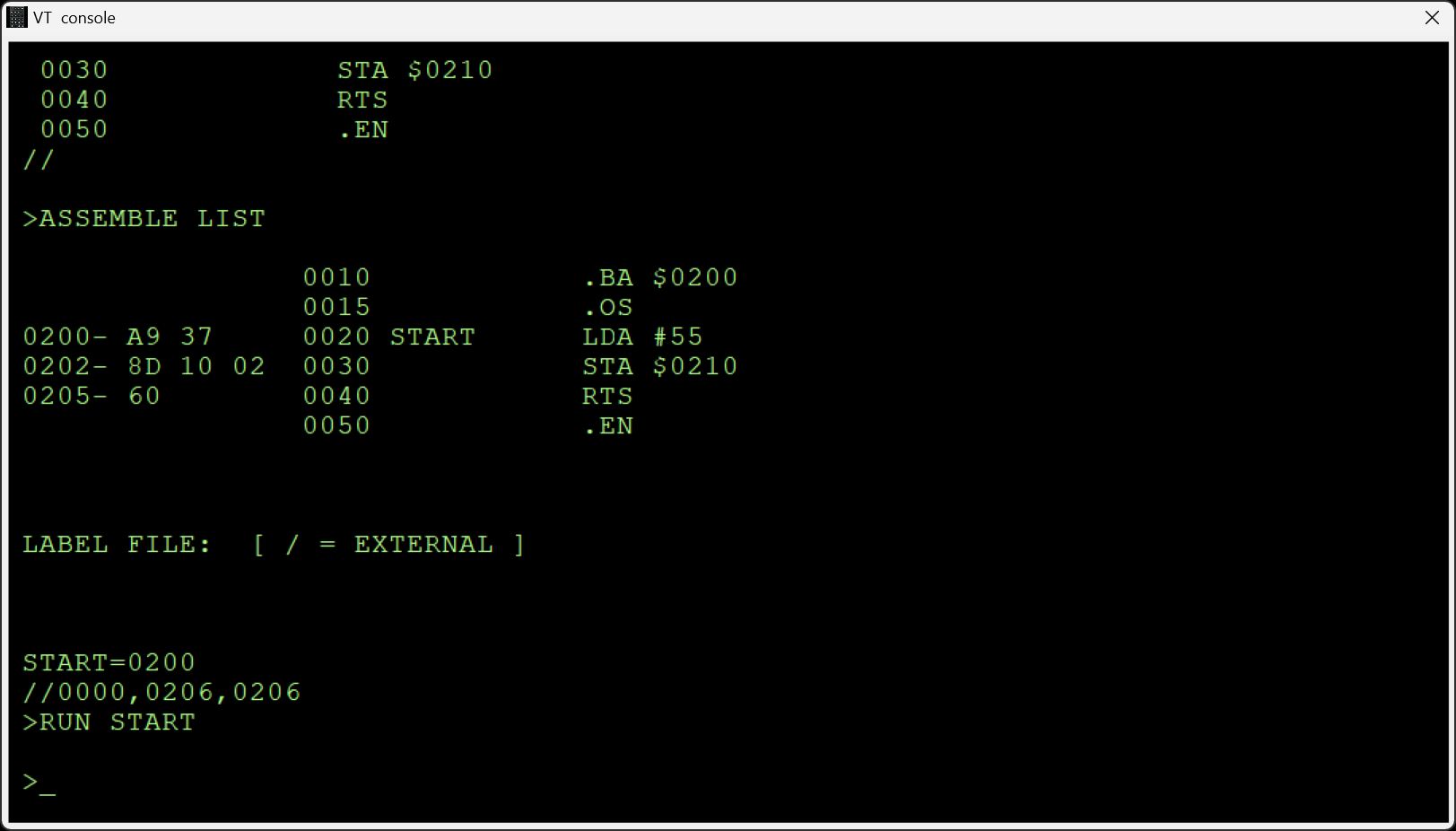 MAE ASSM/TED CW Moser – Retro Computing